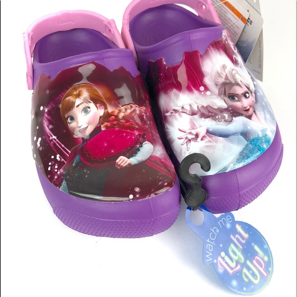 CROCS | Shoes | Crocs Disney Frozen Elsa And Anna Lightup Clog | Poshmark